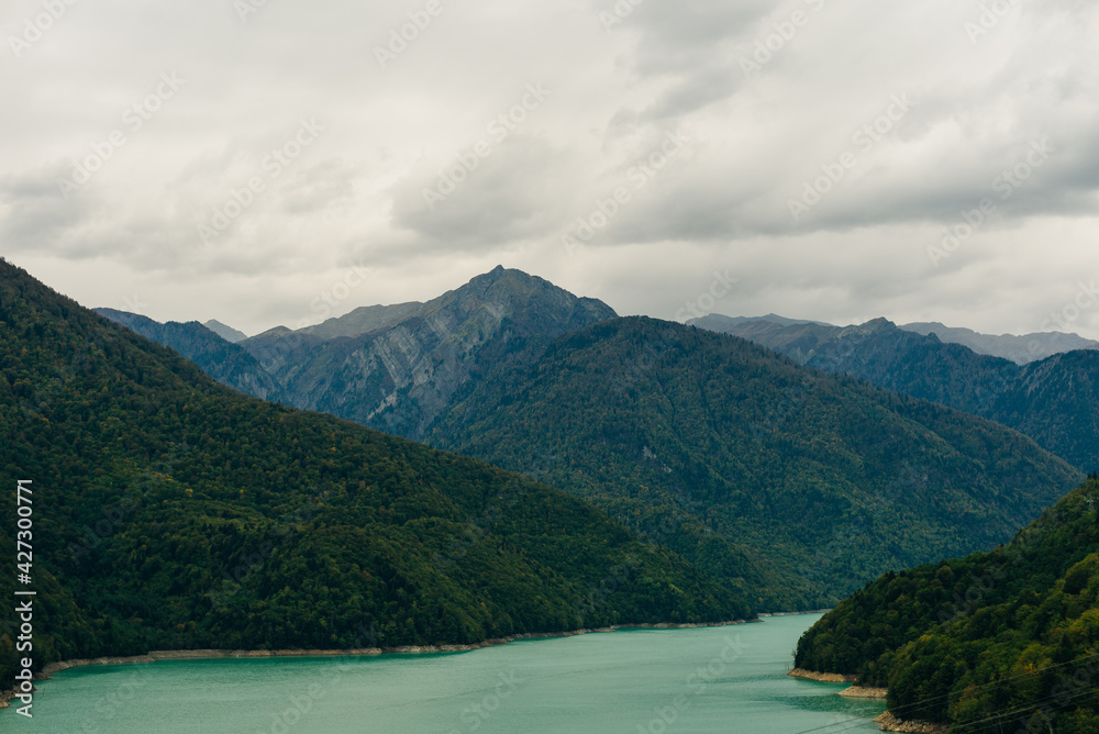 The Enguri Dam - a hydroelectric dam on the Enguri River in Georgia ...