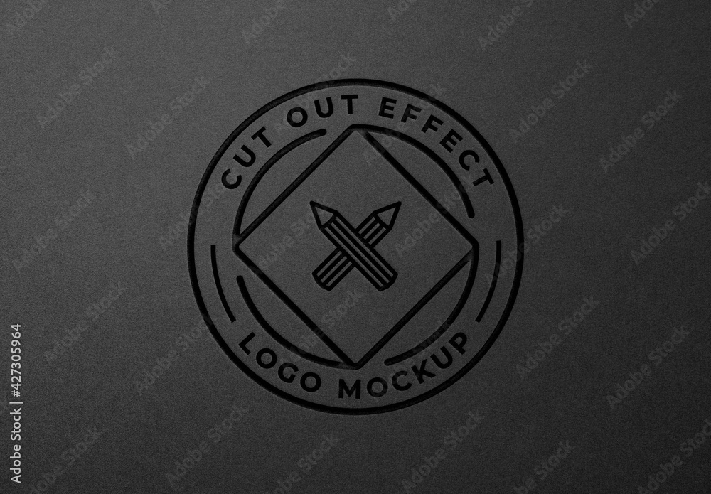 Cut Out Effect Logo Mockup Stock Template | Adobe Stock