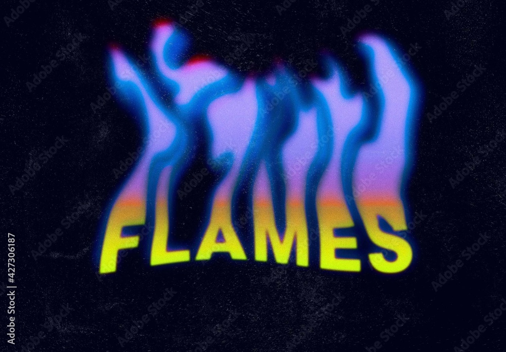 Flame on Artistic Text Effect Mockup Stock Template | Adobe Stock
