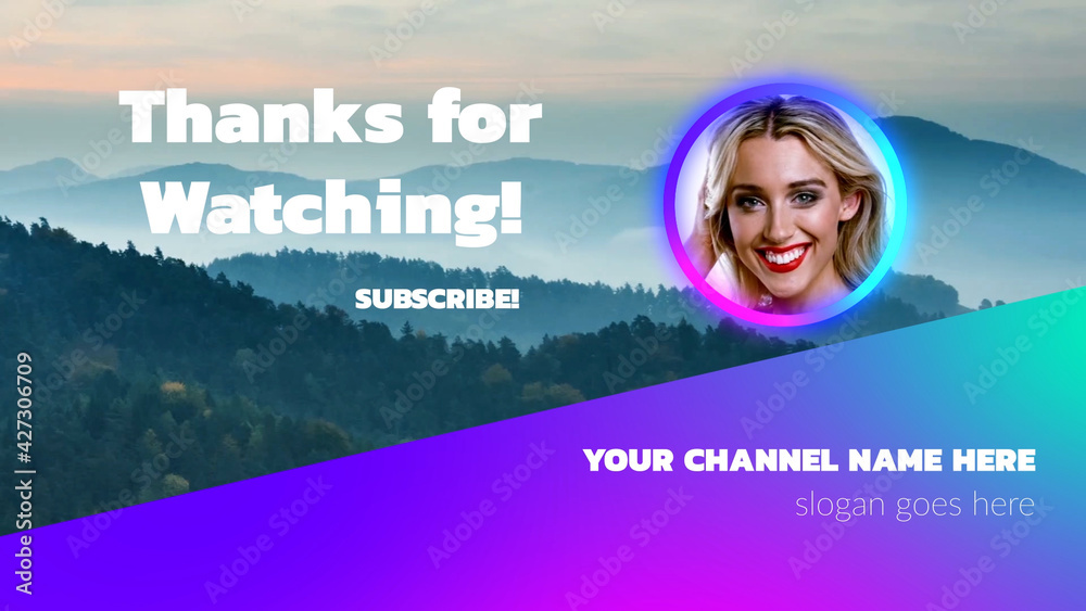 Clean Modern End Cards Stock Template | Adobe Stock