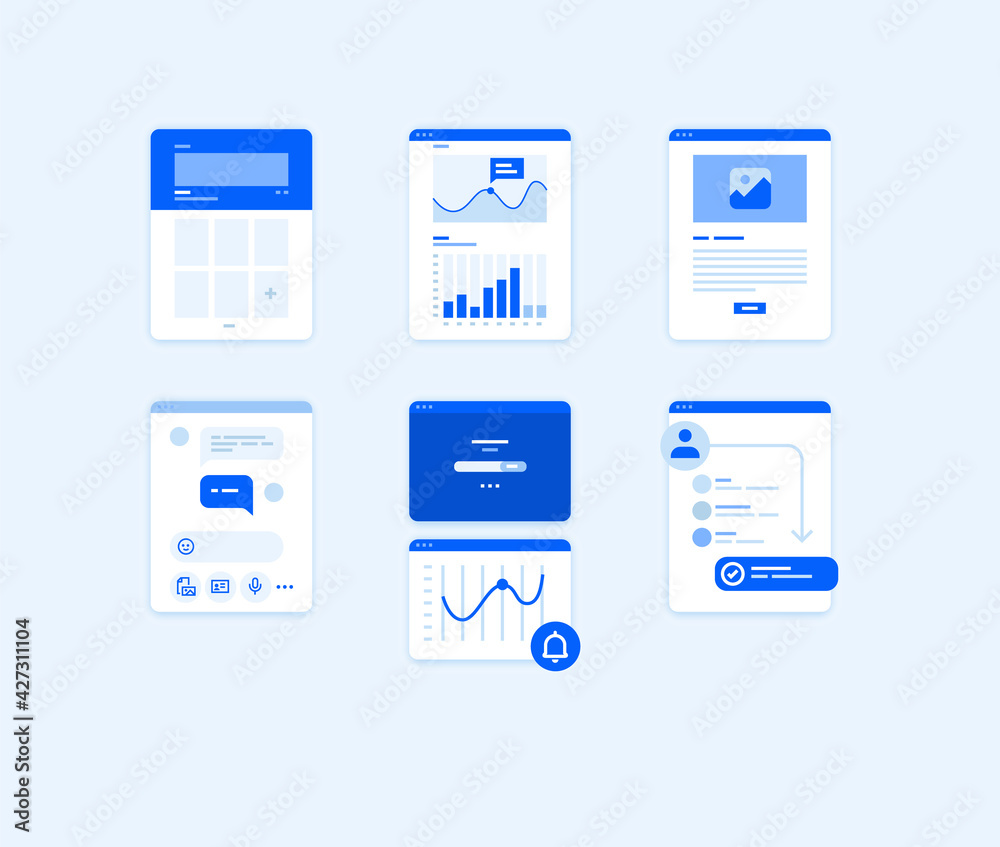 UI and UX icons set for personal and business use. Vector illustration ...