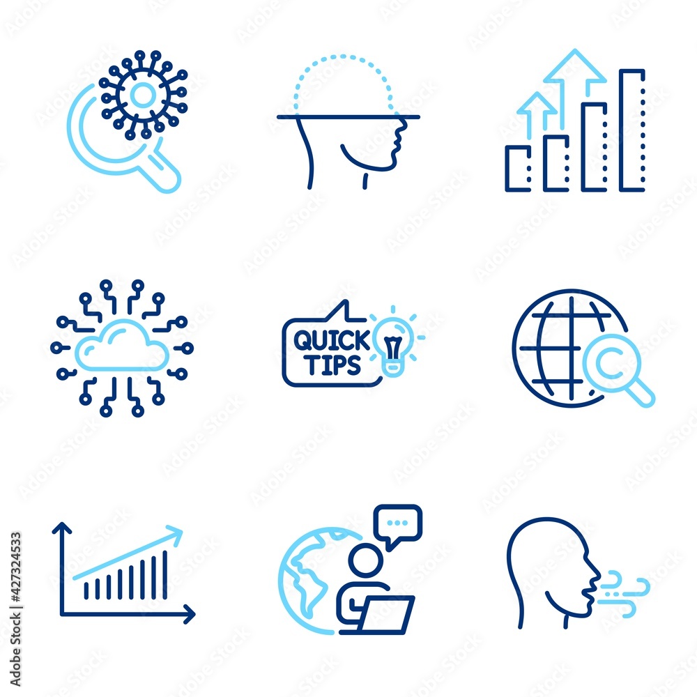 Science icons set. Included icon as Education idea, Face scanning ...