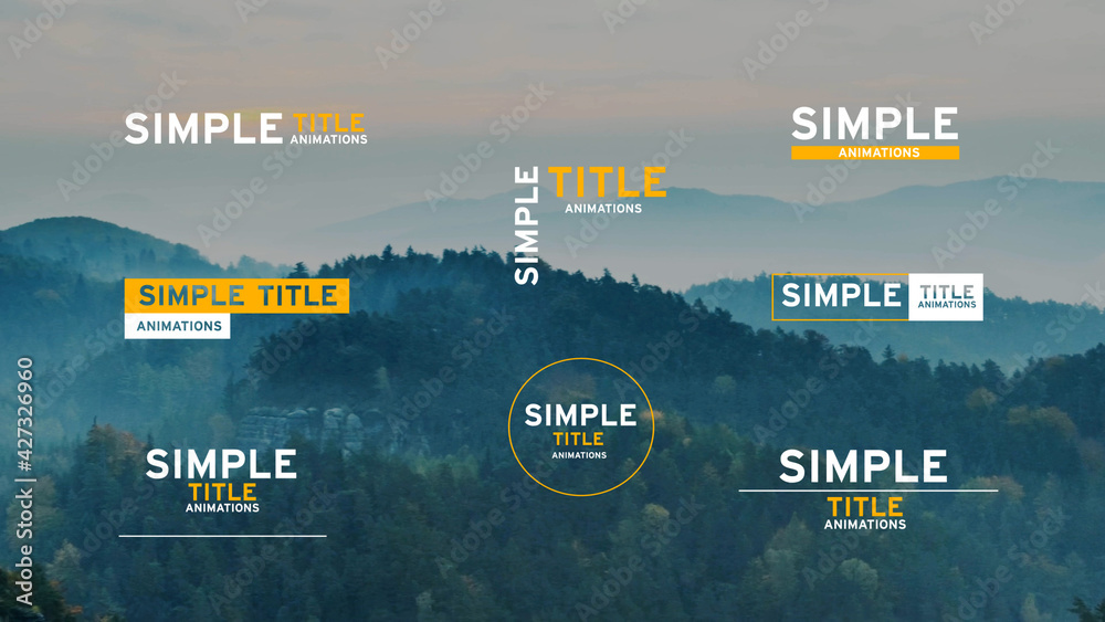 Simple Title Animations Stock Template | Adobe Stock