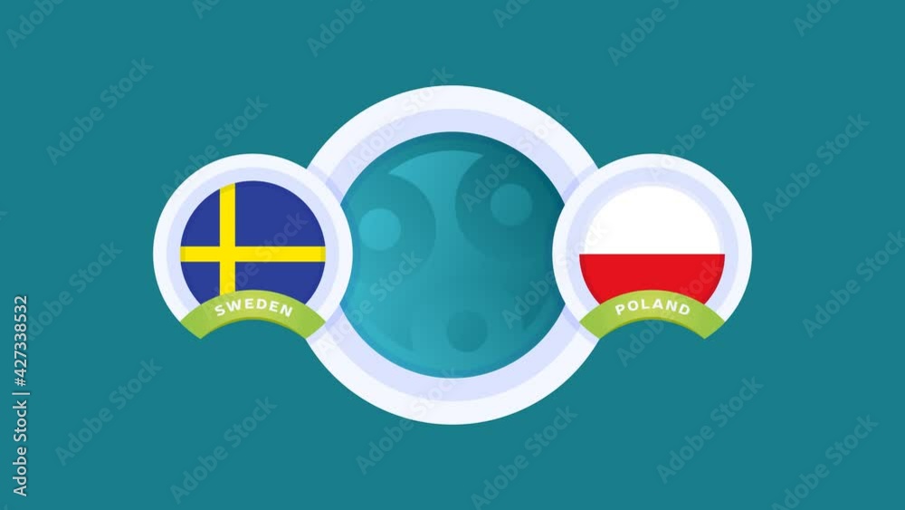 sweden vs poland match football video animation. Football 2020 ...