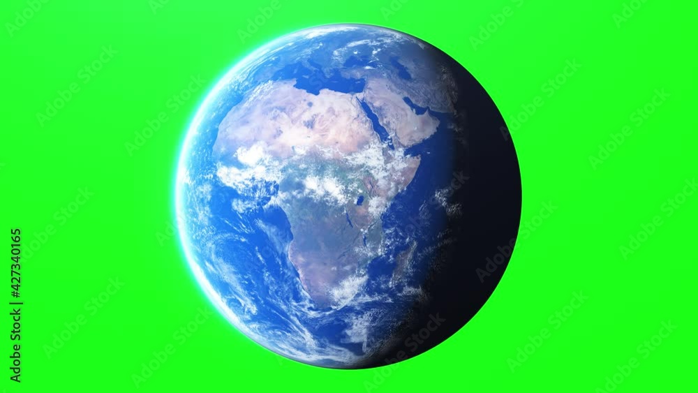 Green Screen Earth Planet Rotation.Chroma Key Globe with 8k Textures ...