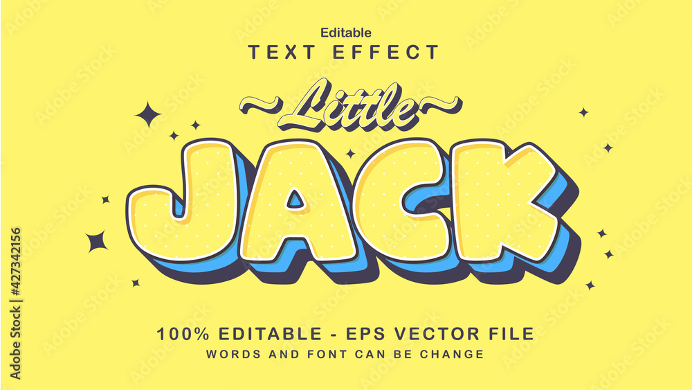 Cute and bold, funny cartoon text effect style Stock Vector | Adobe Stock