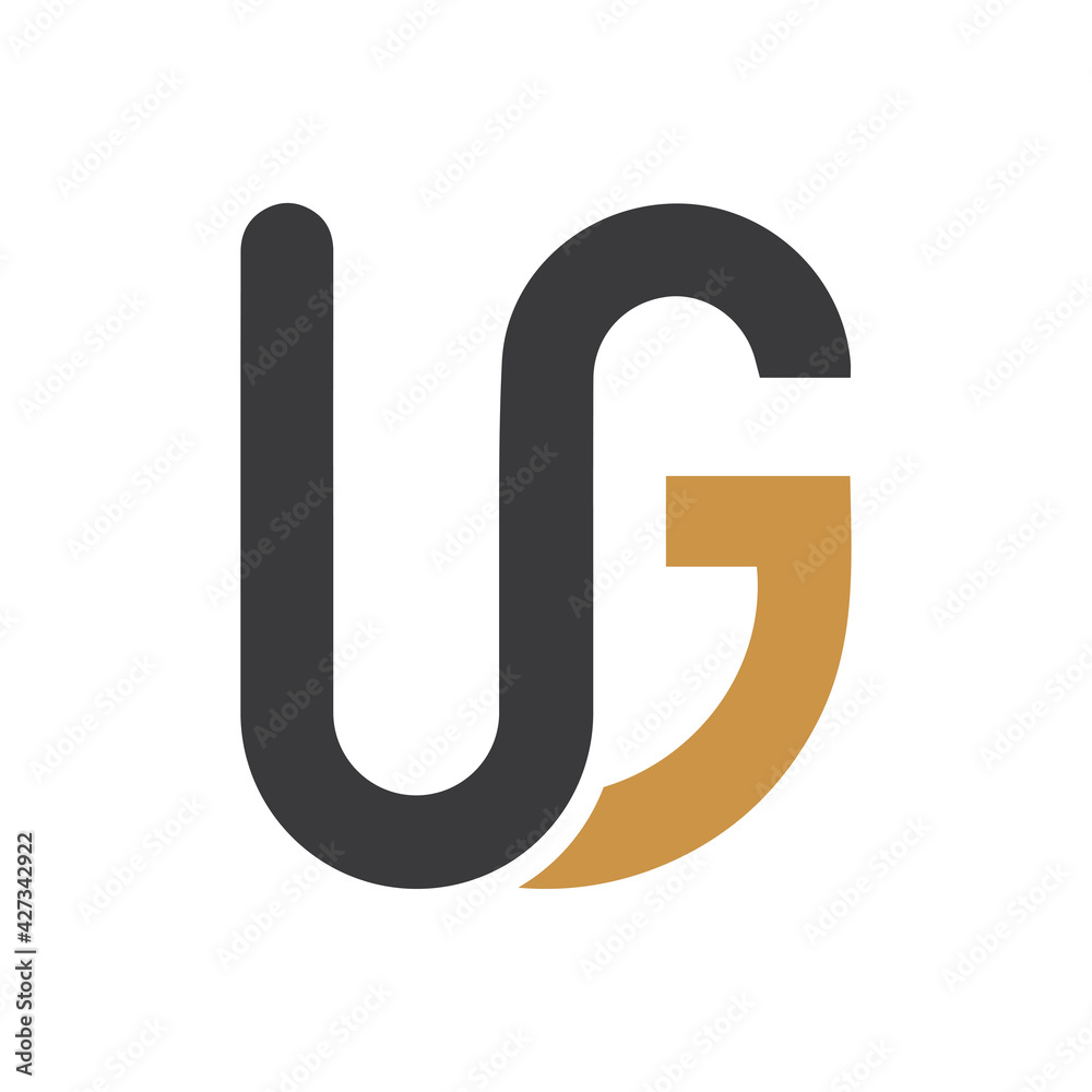 Initial ug letter logo vector template design. Linked letter gu logo ...