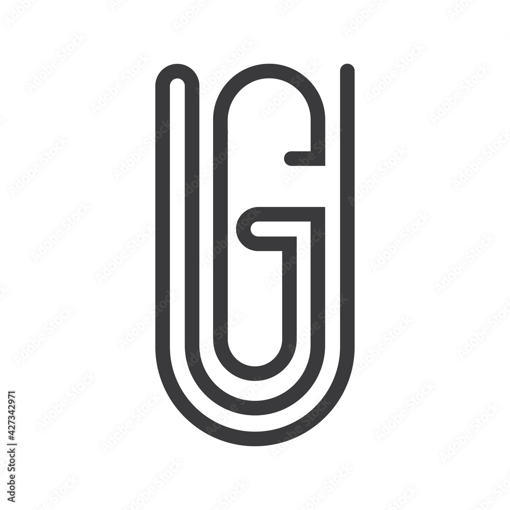 Initial ug letter logo vector template design. Linked letter gu logo ...