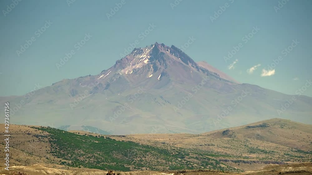 Mount Erciyes, an dormant volcano the highest mountain in Central ...
