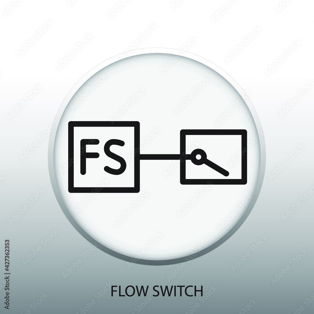Symbol of Flow Switch Vector illustration symbol of Electrical System ...