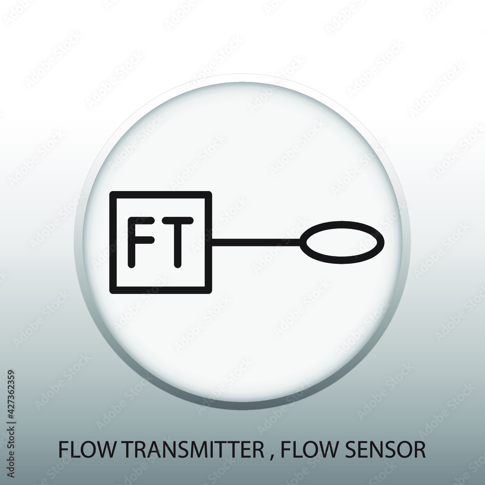 Symbol of Flow Transmitter Vector illustration symbol of Electrical ...