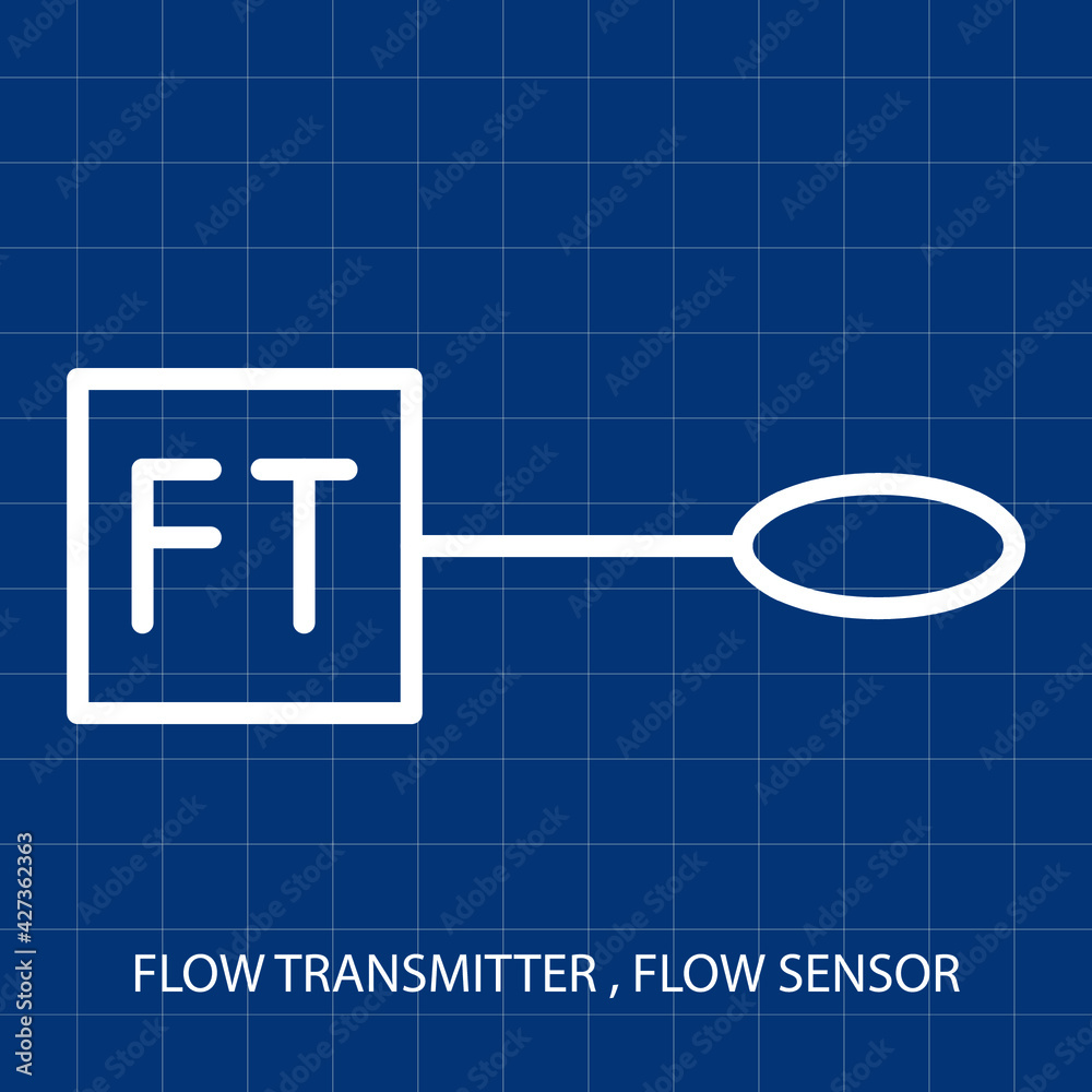 Symbol of Flow Transmitter Vector illustration symbol of Electrical ...