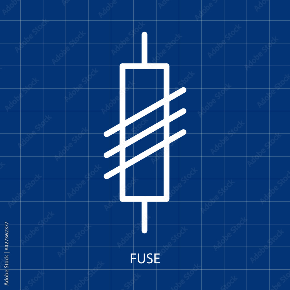 Symbol of Fuse Vector illustration symbol of Electrical System Control ...