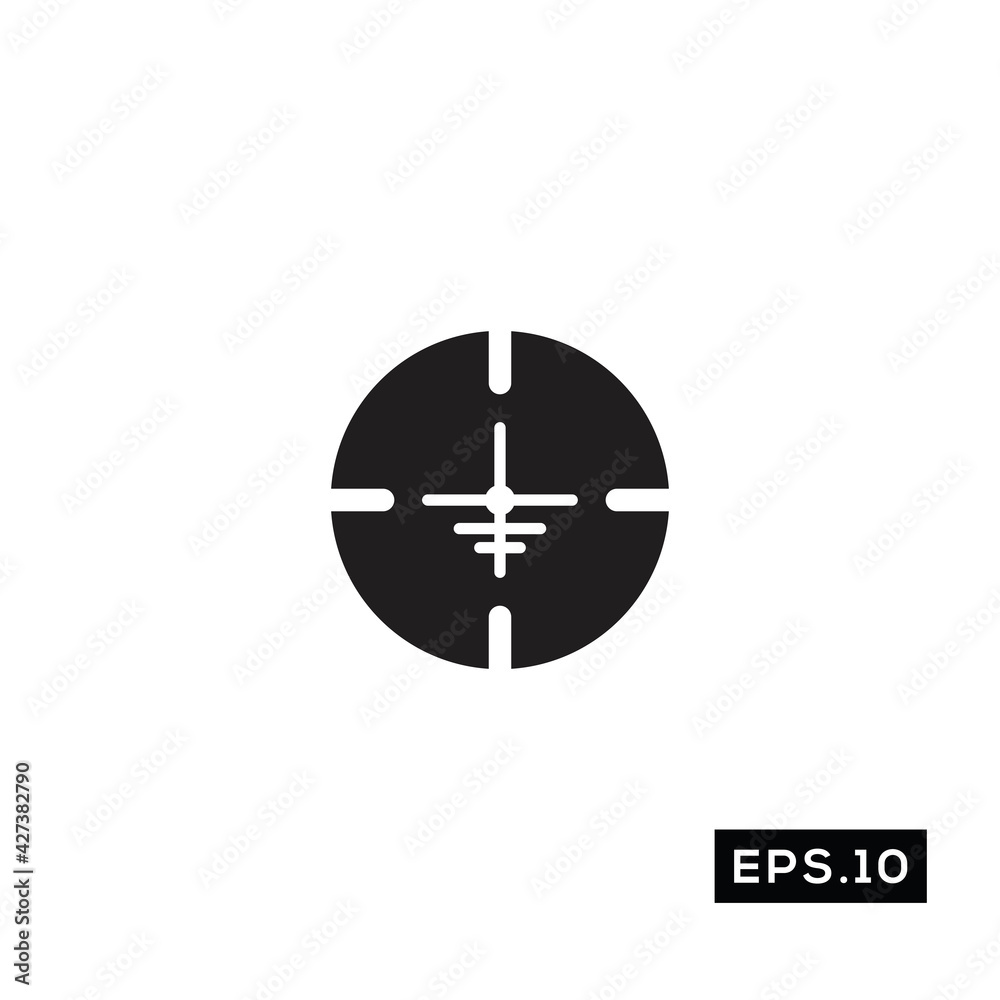 Scope icon vector. Crosshair icon or logo symbol vector Stock Vector ...
