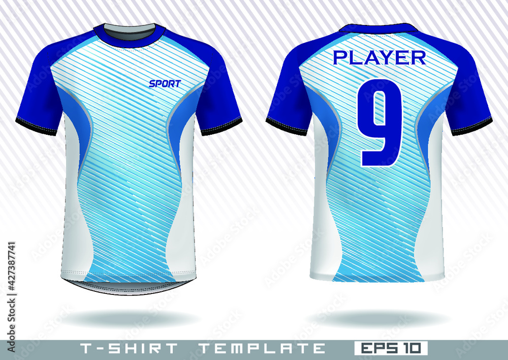 sports t shirt template. uniform design. team wear design. prints ...