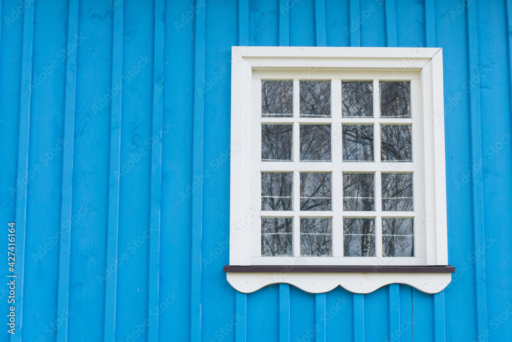 Wooden window background. Rustic cottage house wall. Vintage cabin ...
