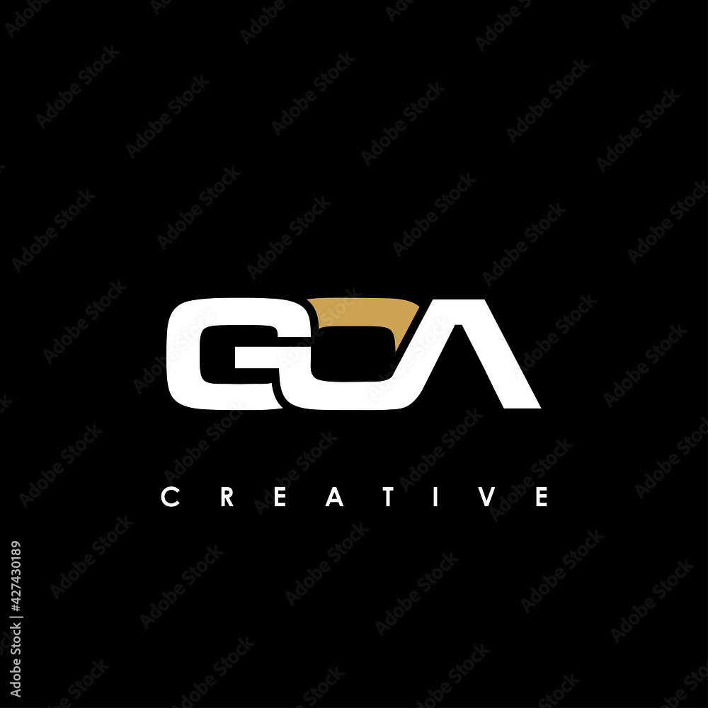 GOA Letter Initial Logo Design Template Vector Illustration Stock ...