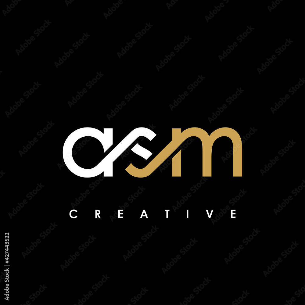 ASM Letter Initial Logo Design Template Vector Illustration Stock ...