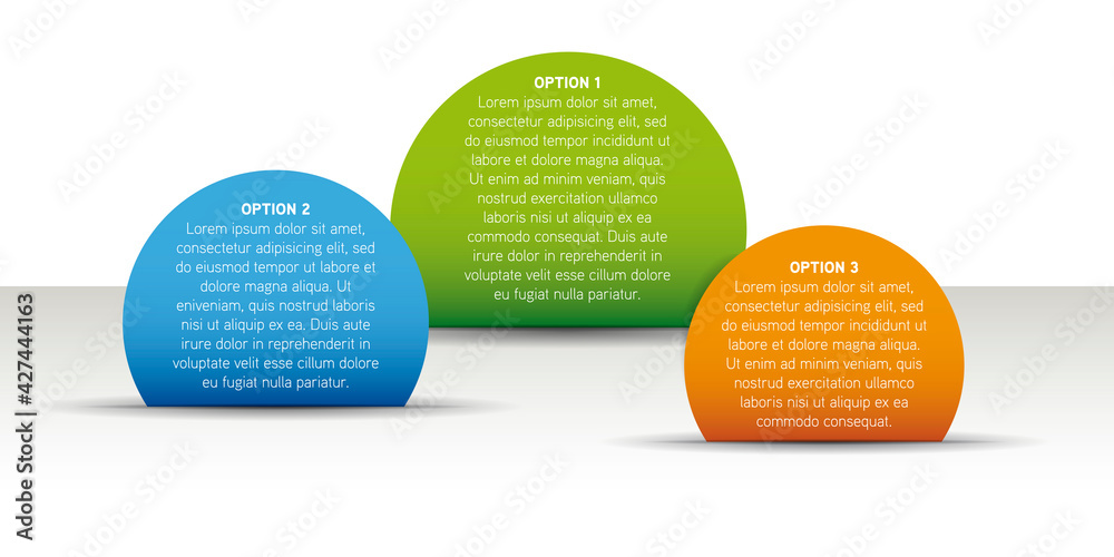 Infographic 3 options template 3D vector. Stock Vector | Adobe Stock