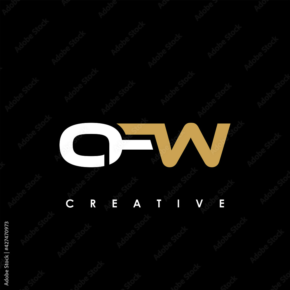 OFW Letter Initial Logo Design Template Vector Illustration Stock ...