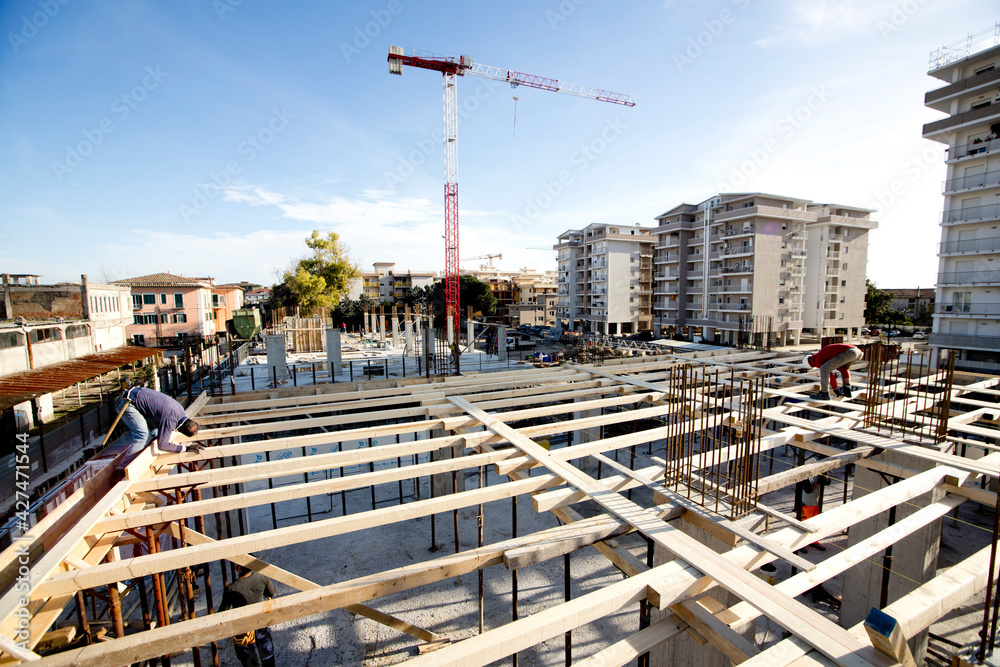 phases of work safely on a construction site Stock Photo | Adobe Stock