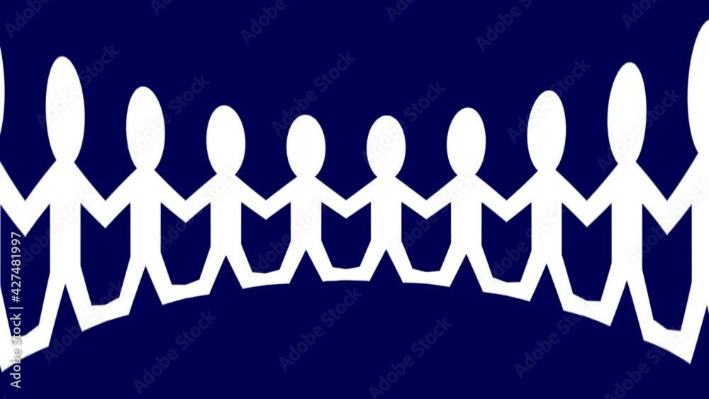 ANIMATED PAPER CHAIN PEOPLE Cut out people paper chain.2D animation ...