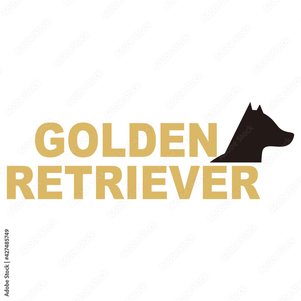 silhouette of golden retriever dog logo vector. stylish golden ...