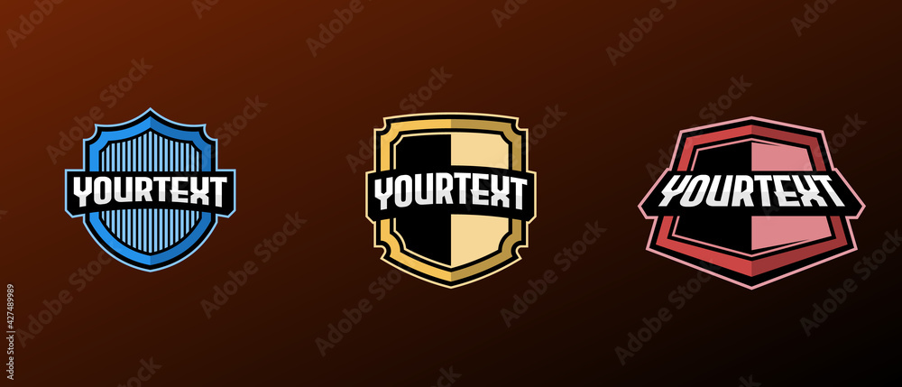 Set of emblem sport or esport logo design Stock Vector | Adobe Stock