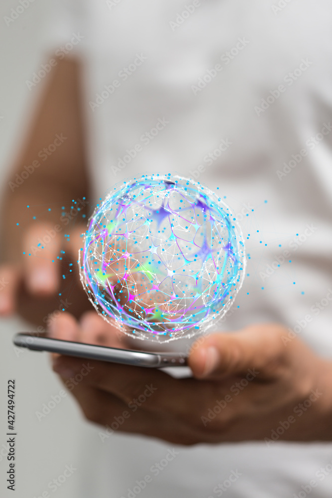 Global digital connections with technology. Stock Photo | Adobe Stock
