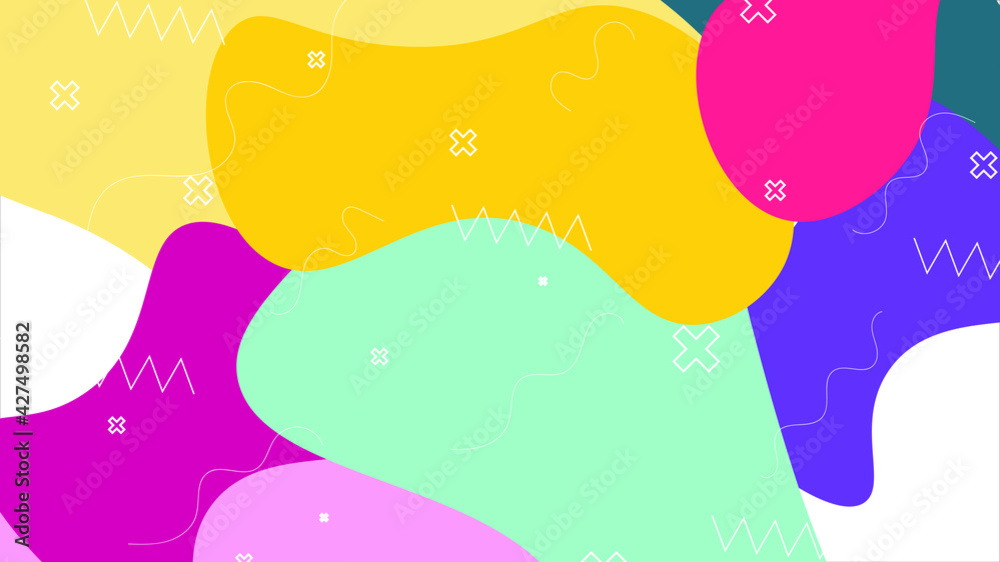Seamless pattern.Art design trendy 80s-90s memphis style.Creative ...