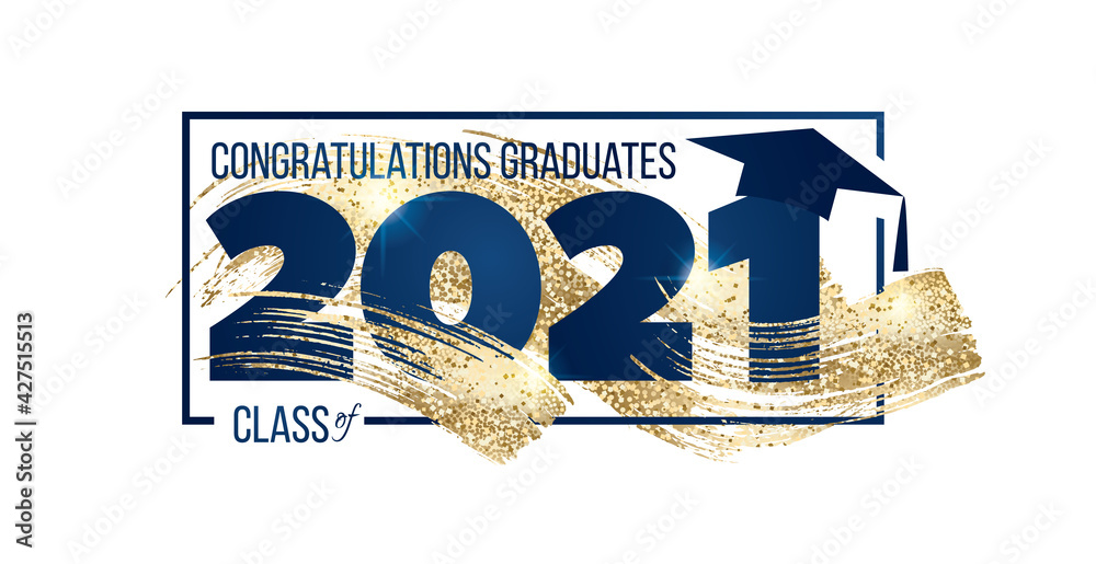 class of 2021 vector illustration of a graduating class of 2021 ...