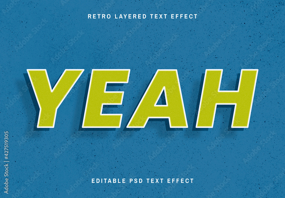 Retro Editable Text Effect Design Stock Template | Adobe Stock