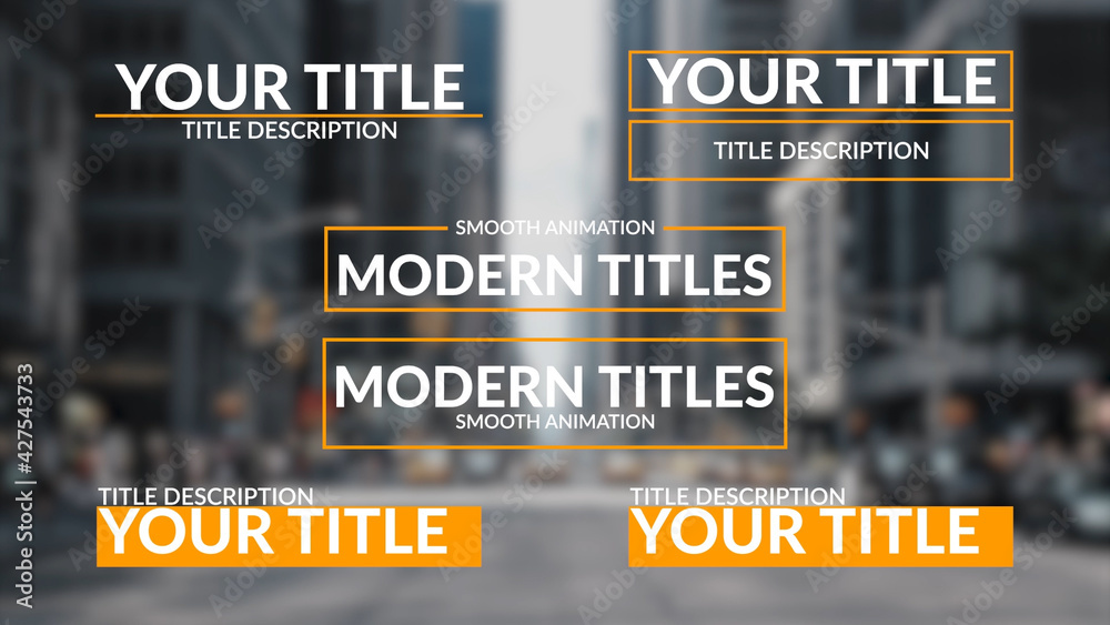 Smooth Animation Modern Minimal Titles Stock Template | Adobe Stock