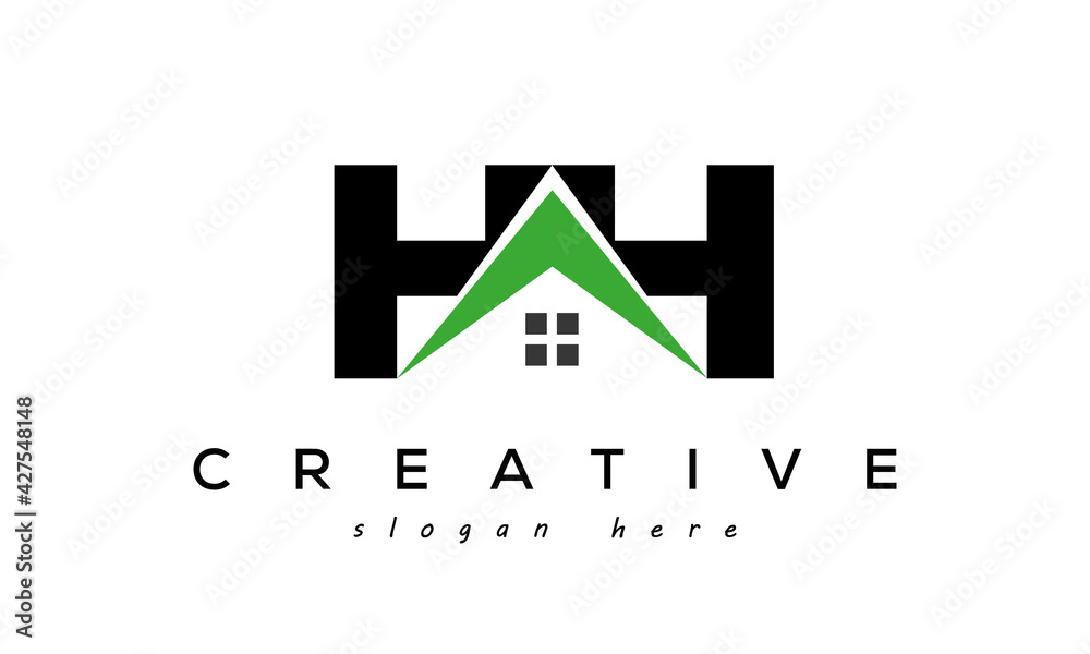 initial HH real estate logo vector Stock Vector | Adobe Stock