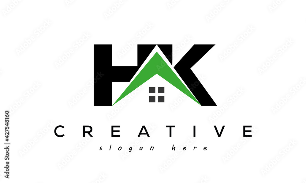 Vetor de initial HK real estate logo vector do Stock | Adobe Stock