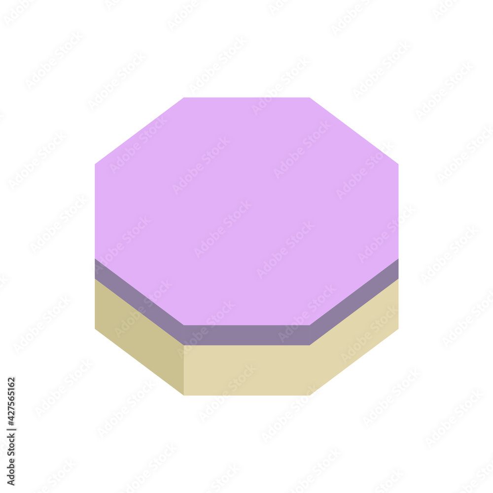 Concrete paver block pavement floor or brick vector icon. For landscape ...