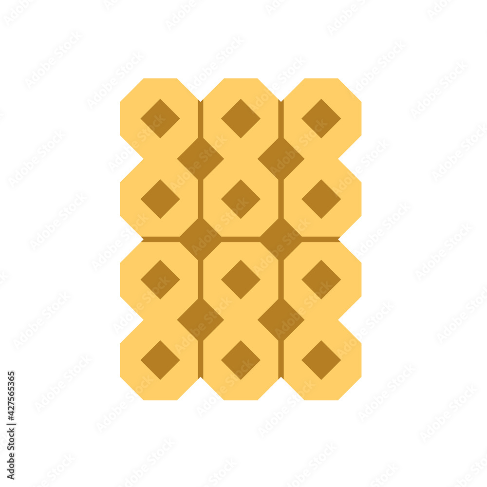 Permeable concrete paver block pavement floor or brick vector icon ...