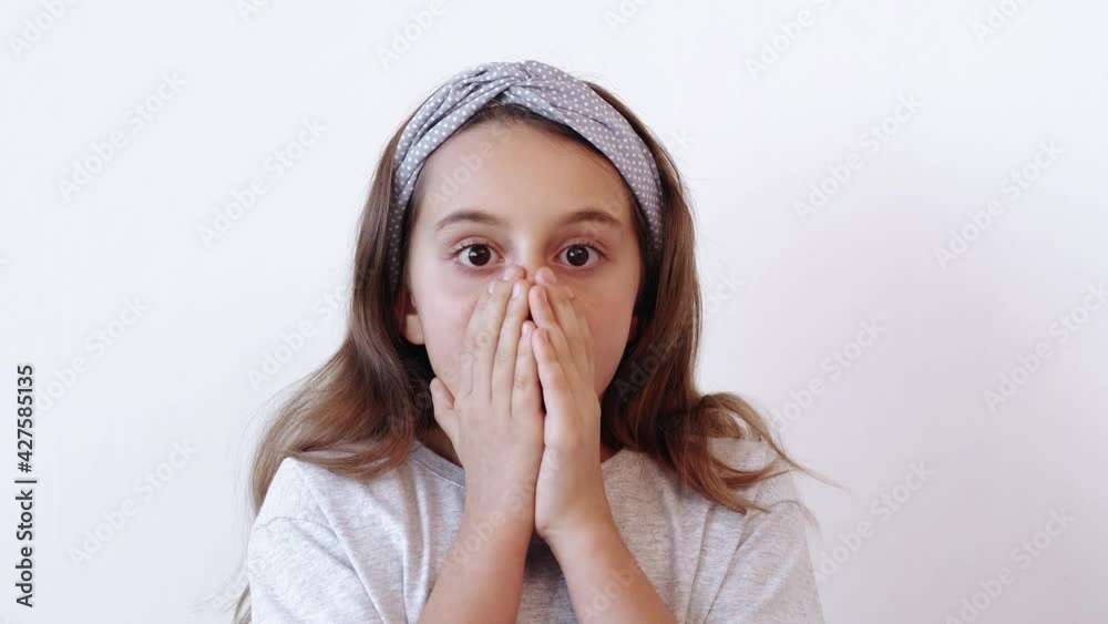 Video Stock Scared child. Fear anxiety. Terrifying discovery ...