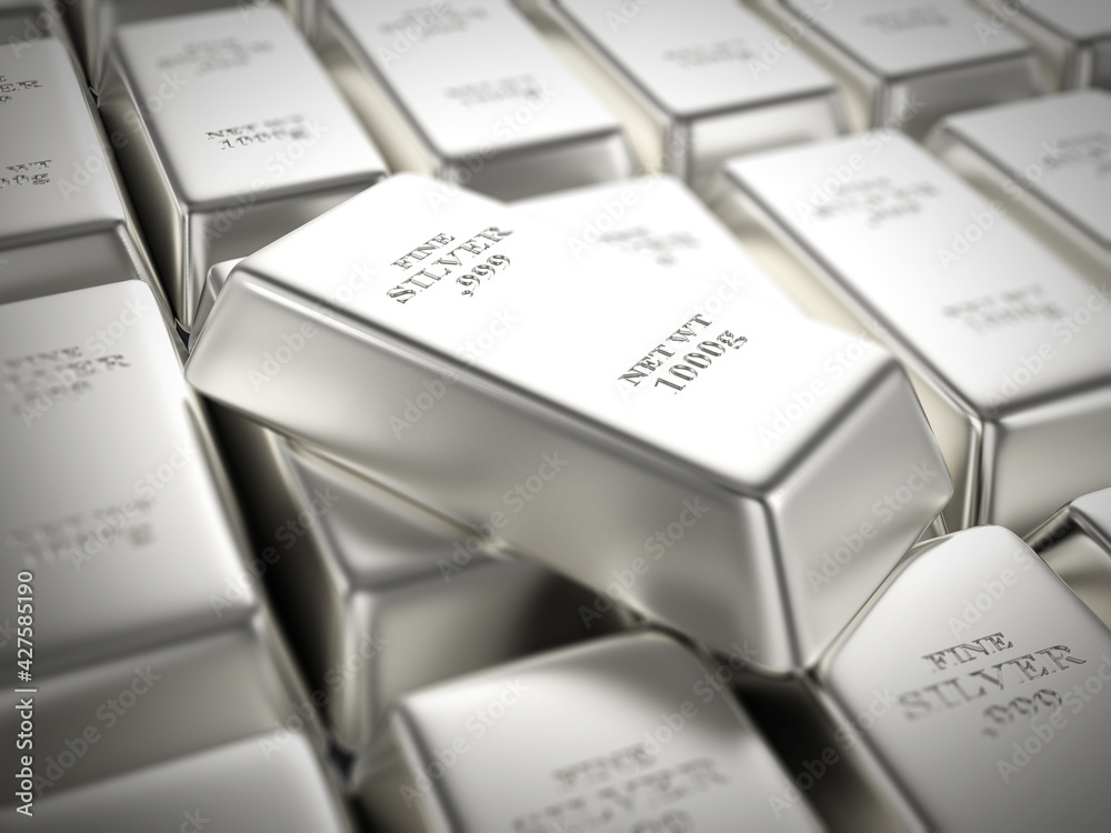 Silver bars background Stock Illustration | Adobe Stock