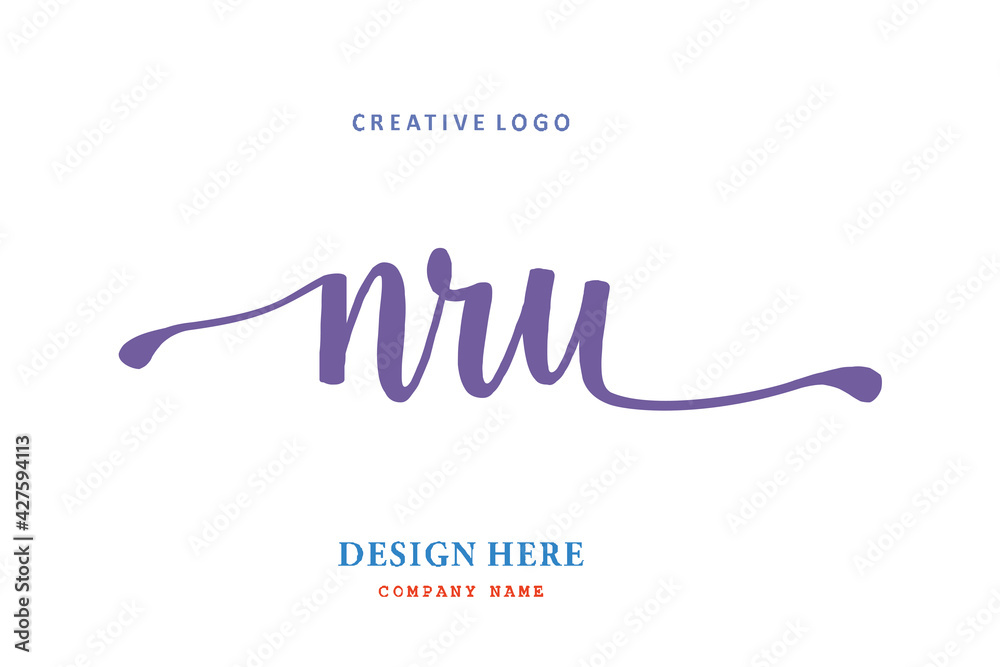 NRU lettering logo is simple, easy to understand and authoritative ...