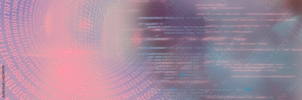 Computer Code Funnel And Data Processing Against Gradient Background Program Coding Concept