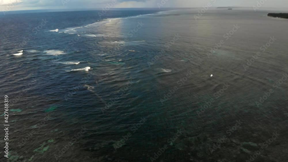 Aerial shot of the sea, General Luna, Siargao Island, Philippines Stock ...