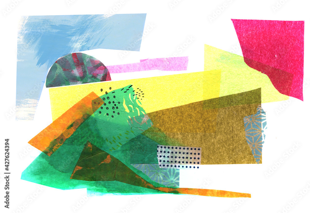 artistic background collage from different texture elements Stock ...