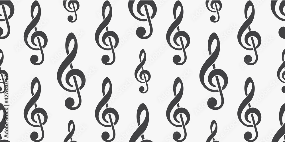 g-clef pattern background.vector illustration. Stock Vector | Adobe Stock