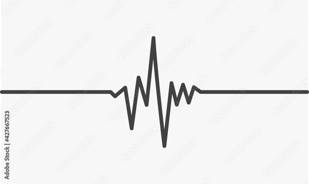 cardiogram design template. wave vector illustration. Stock Vector ...