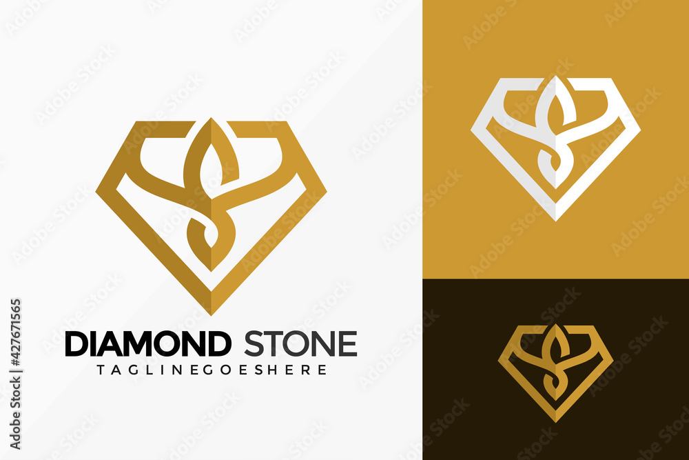 Letter S Diamond Stone Logo Vector Design. Abstract emblem, designs ...