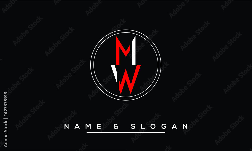 WM, MW, W, M Abstract Letters Logo Monogram Stock Vector | Adobe Stock