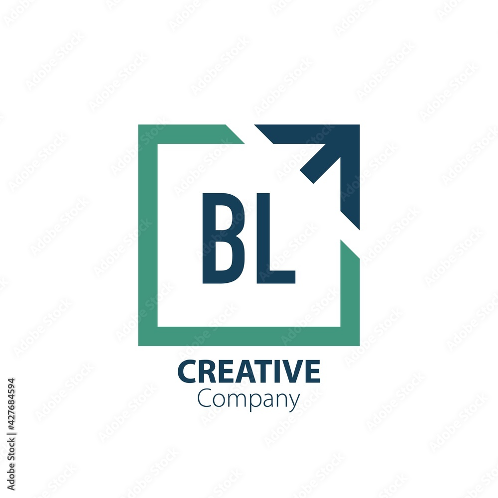 Initial Letter BL Creative Out of Box Logo Design Template. Creative ...