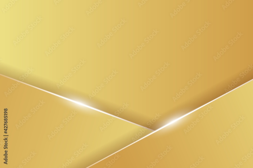 Abstract gold background with lines and shine effect. Vector Stock ...