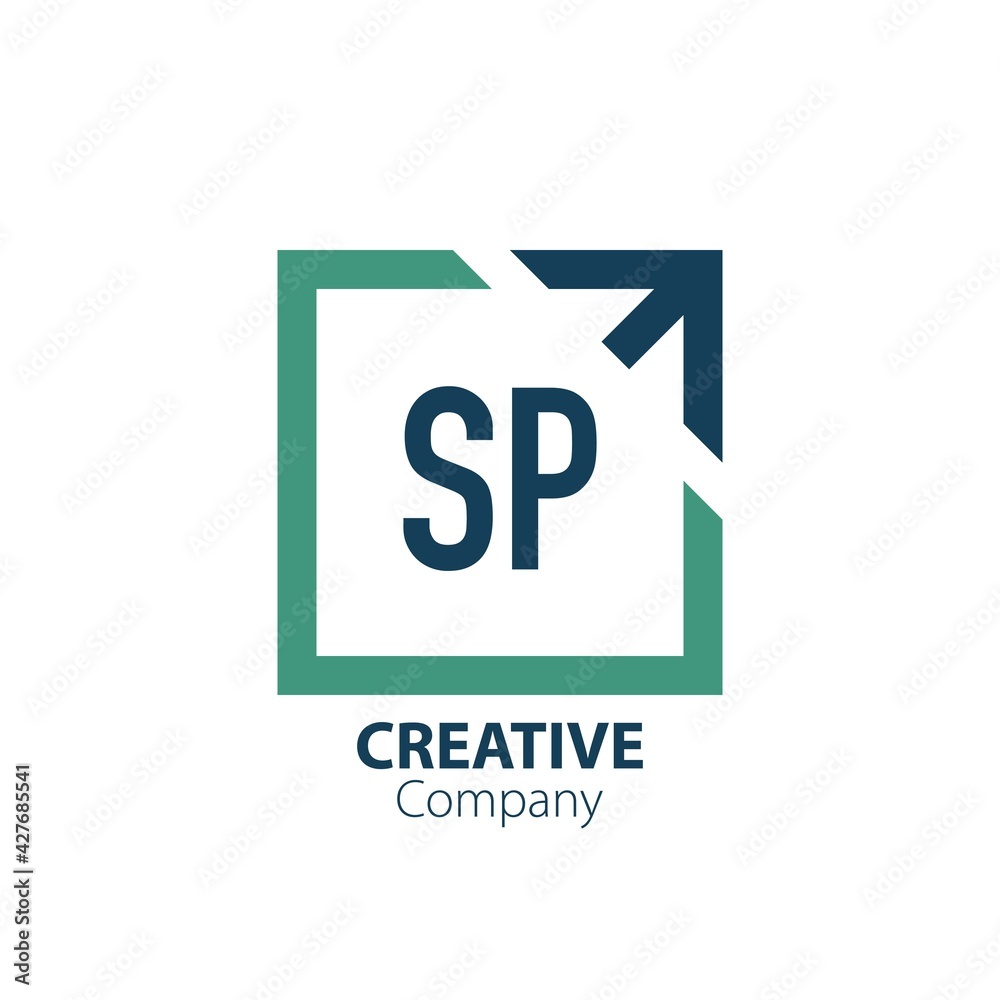 Initial Letter SP Creative Out of Box Logo Design Template. Creative ...